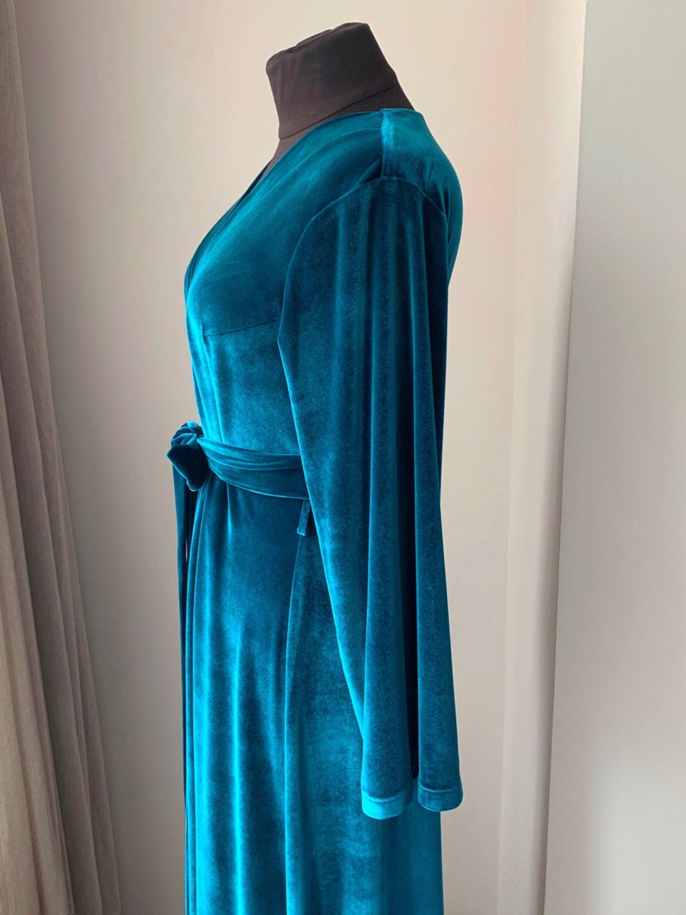 Emerald velvet robe women | BellaDonnaUa Handmade ️